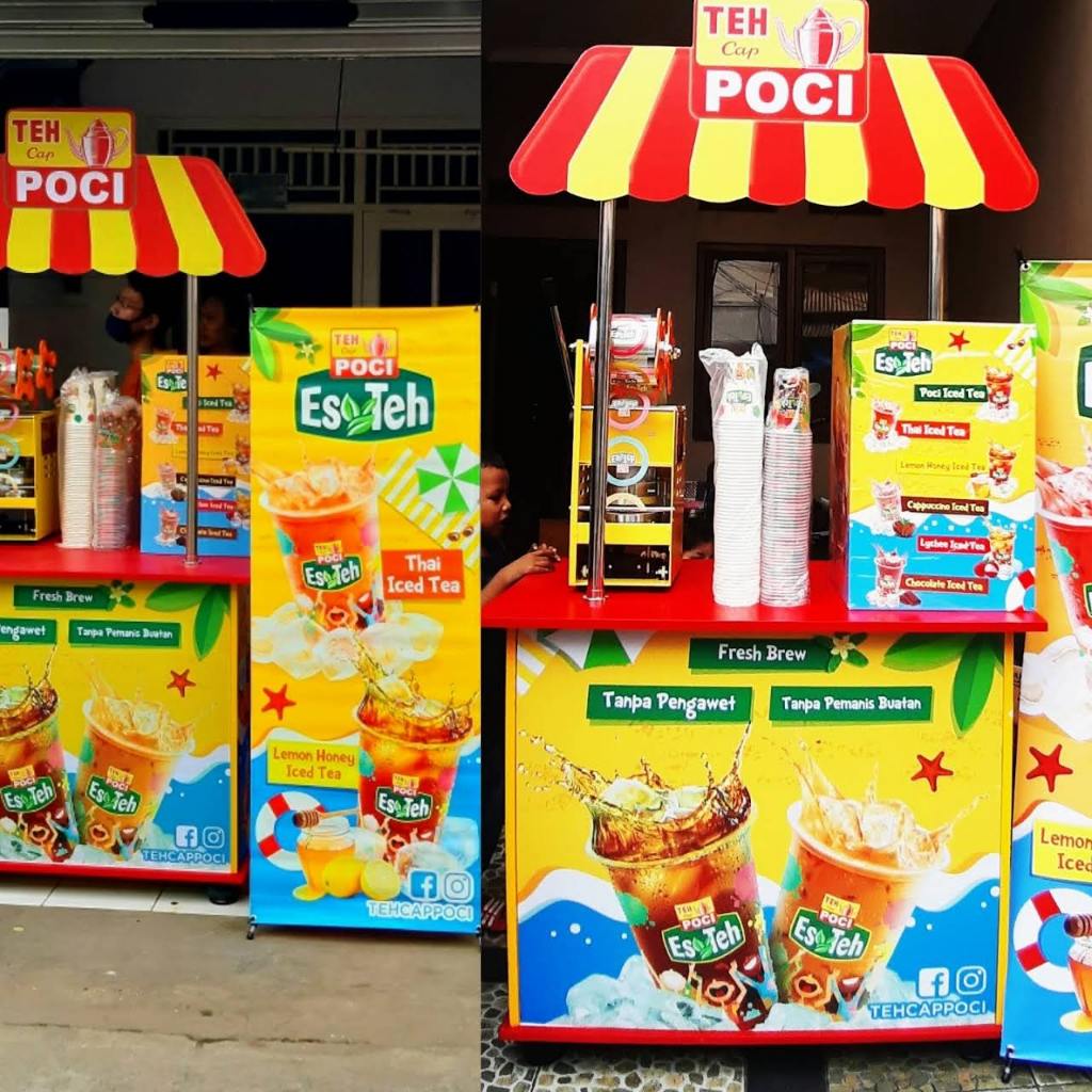 Jual sticker meja teh poci lengkap, stiker ASLI 100% | Shopee Indonesia
