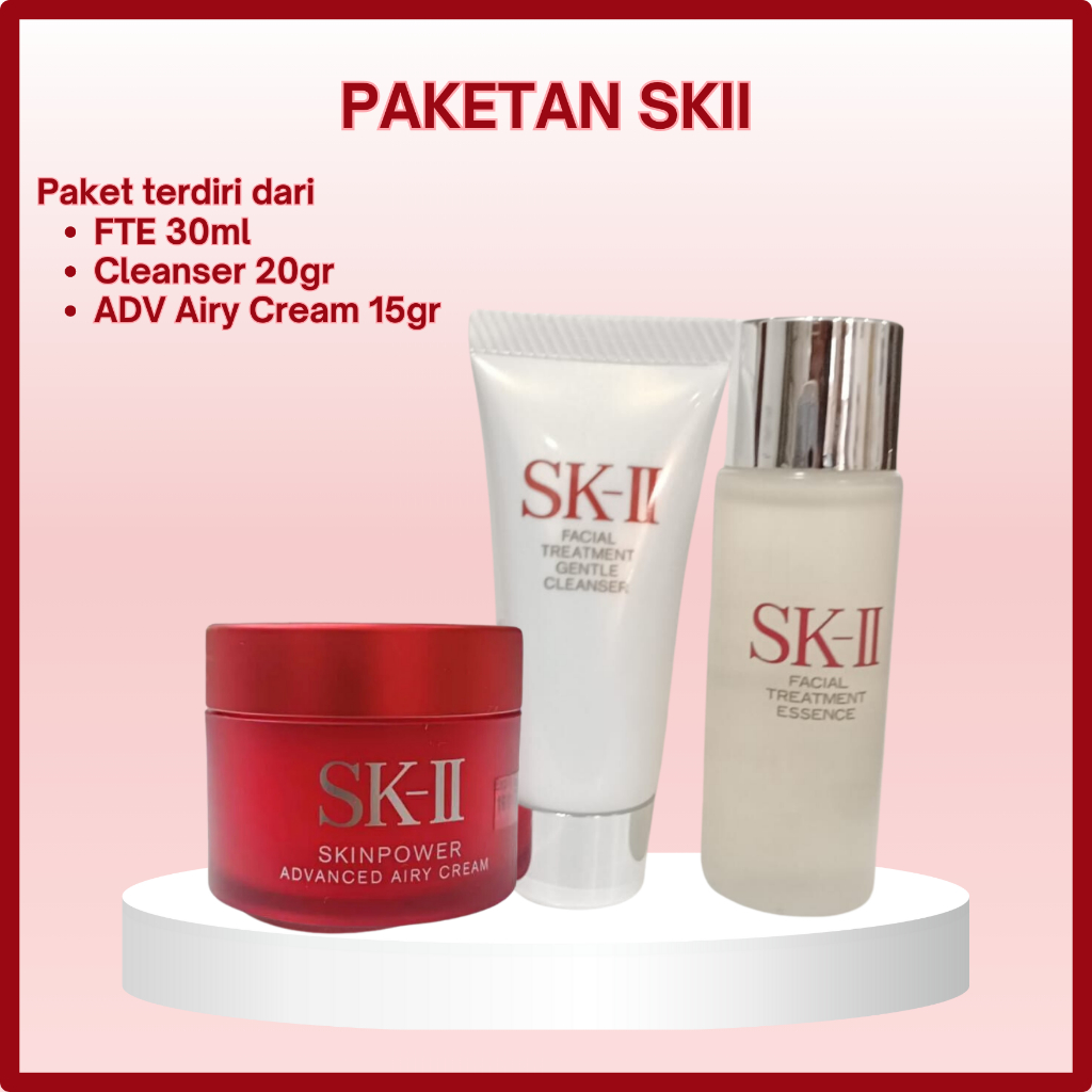 Jual SKII SK-II SK2 Cleanser 20gr + FTE 30ml + Skinpower Advanced Airy 15gr / Skinpower Advanced ...