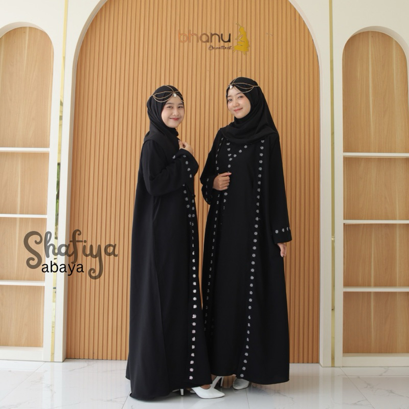 Jual IFABHANU-Shafiya abaya kondangan mewah_gamis lebaran 2025 model outer bahan anti uv ...