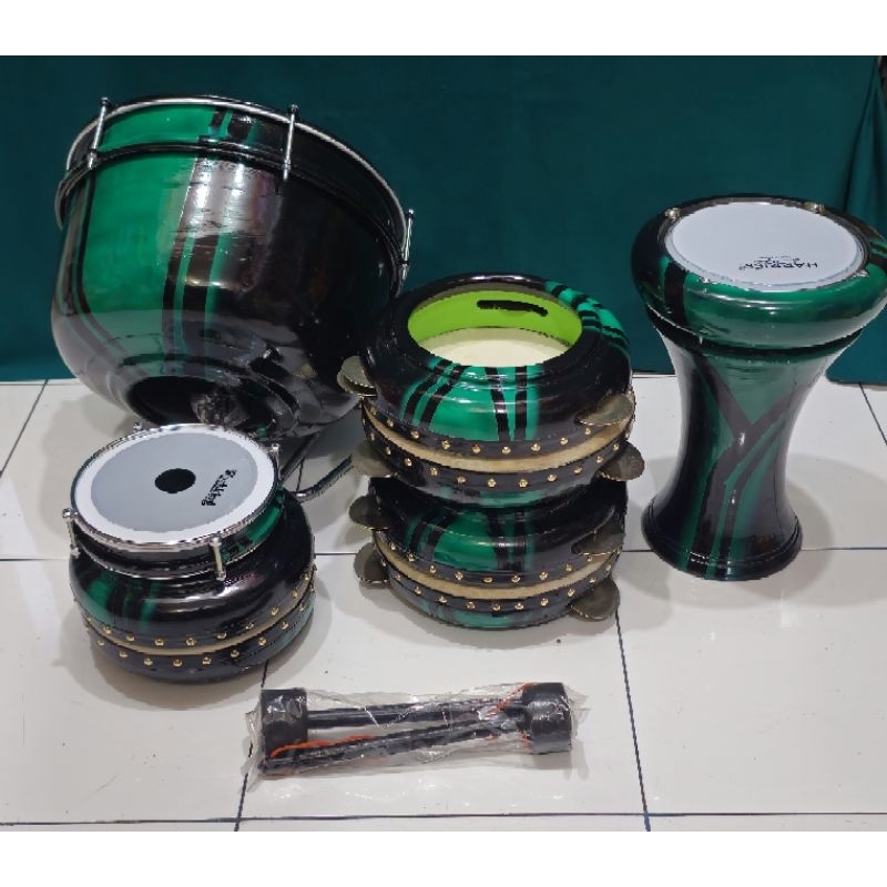 Jual REBANA HADROH SET LENGKAP KAYU JEPARA LENGKAP DENGAN TAS MASING ...