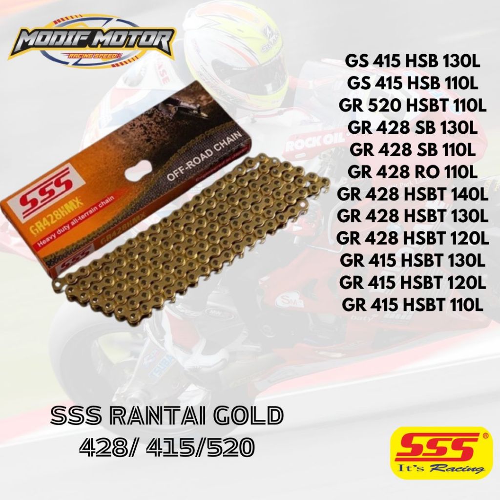 Jual SSS RANTAI GOLD GR GS HSBT RO Oring O-Ring SB HSB HMX 415 428 520 ...