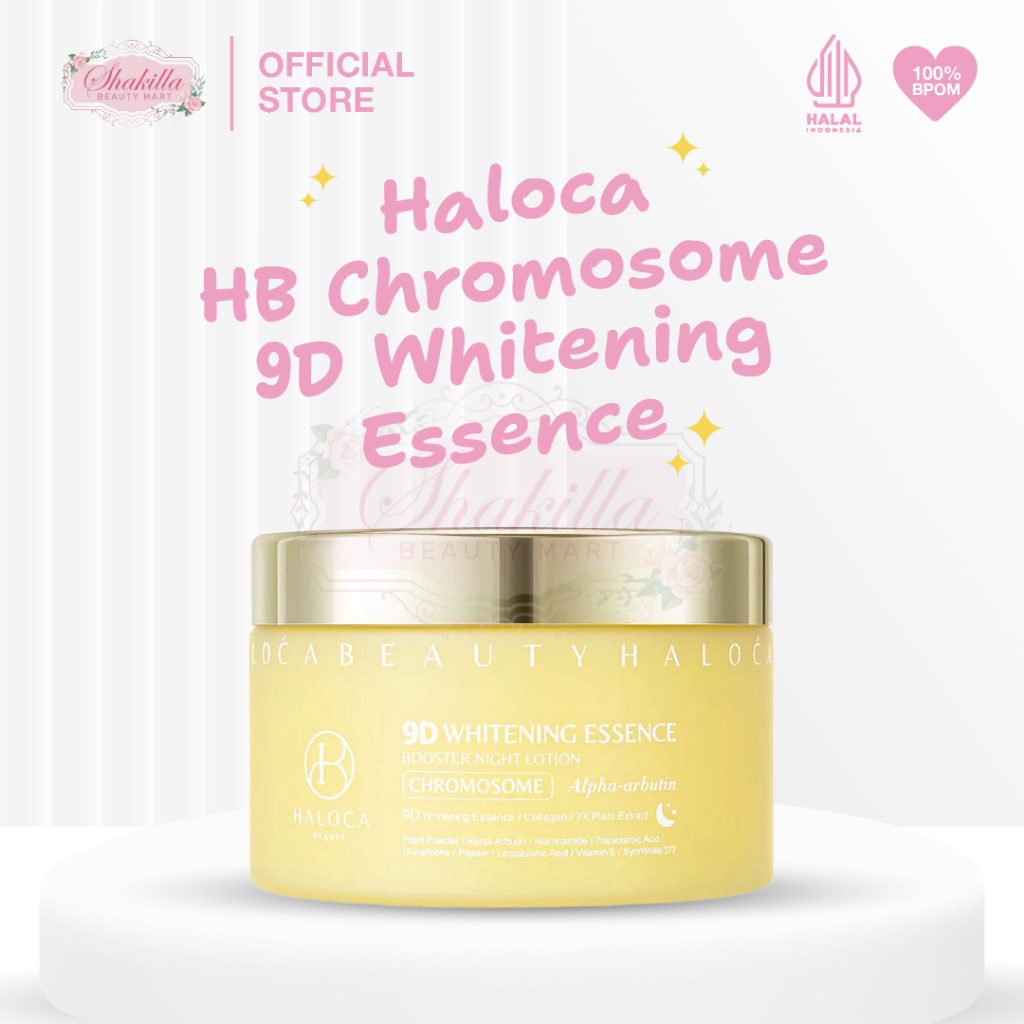 Jual Haloca HB Chromosome 9D Whitening Essence Night Booster | Shopee Indonesia