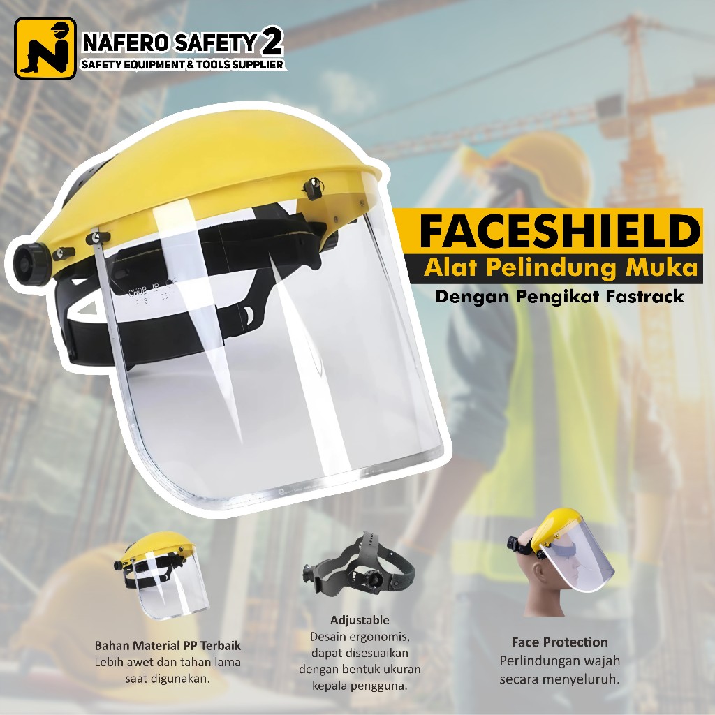 Jual FACESHIELD APD / FACE SHIELD SAFETY K3 alat pelindung muka ...