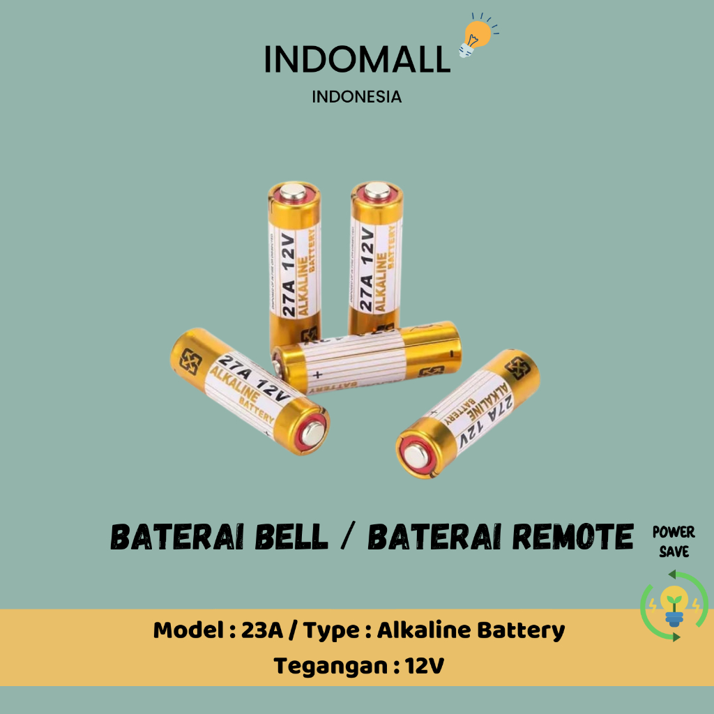 Jual BATERAI ALKALINE 23A 12V / BATERAI BELL PINTU REMOTE / BATERAI ...