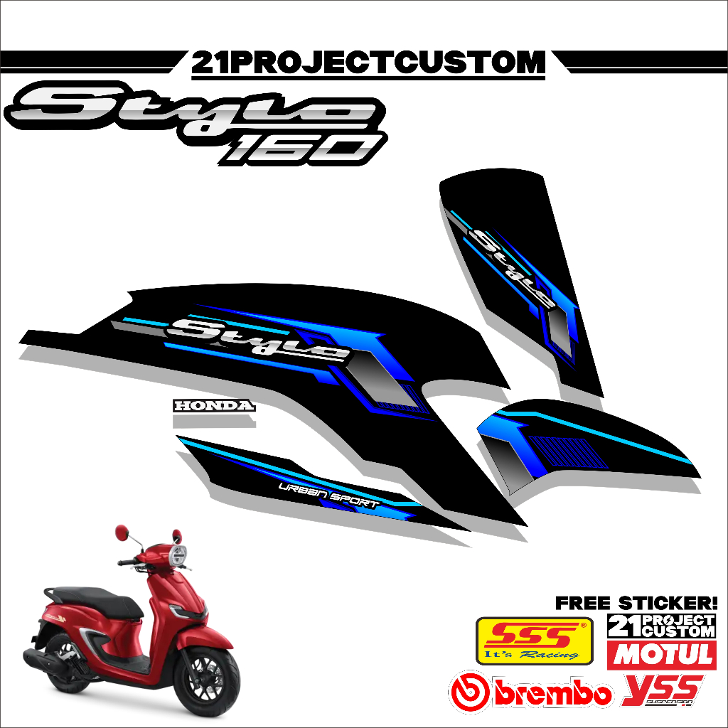 Jual 03 STICKER STRIPPING TRANSPARAN HONDA STYLO 160 - STRIPPING STYLO ...