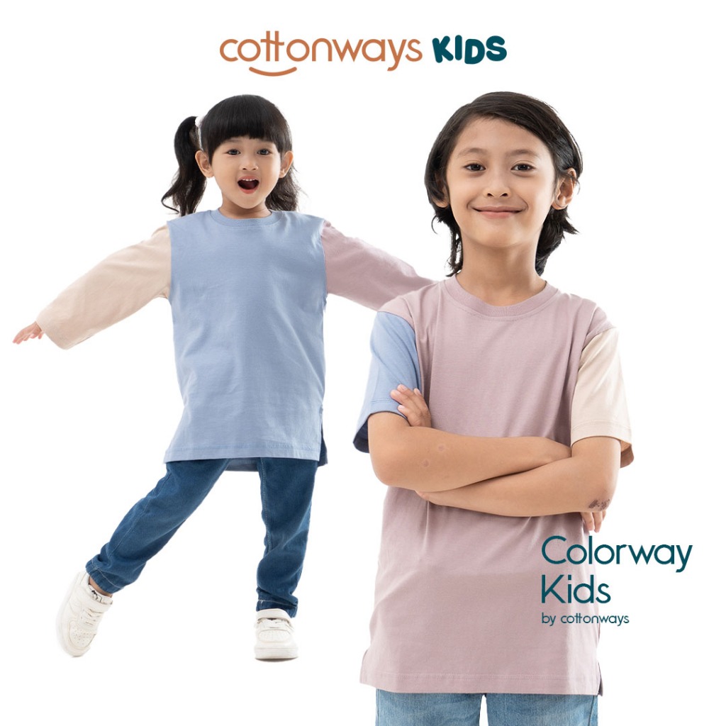 Jual COTTONWAY | Colorway Kids Kaos Polos Anak Perempuan Dan Laki ...
