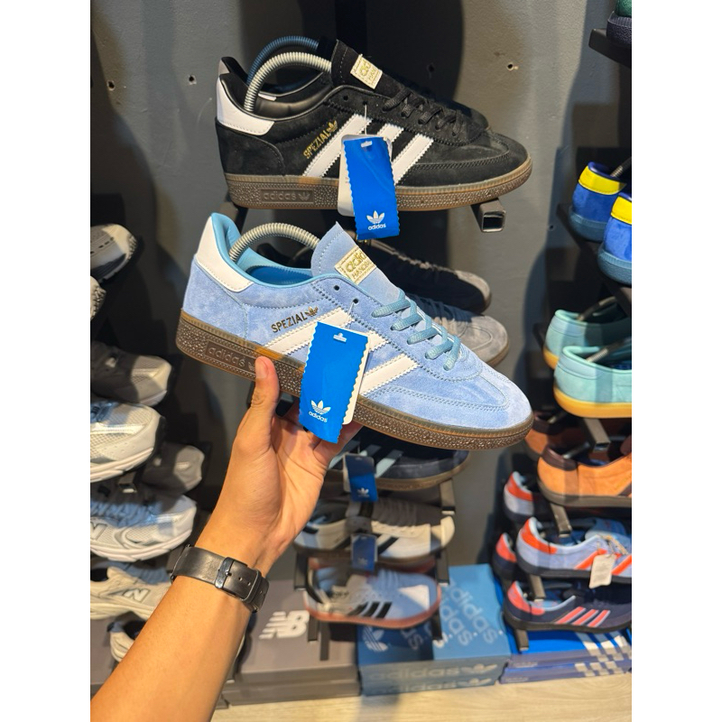 Jual Sepatu Sneakers Spezial Ice Blue - High Quality (suede on ...