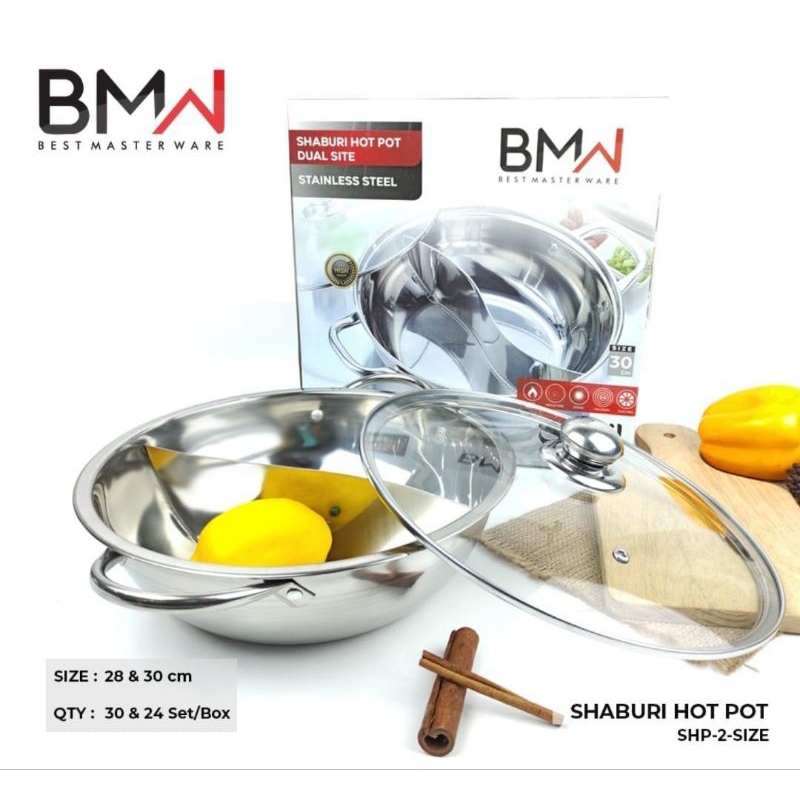 Jual PANCI SHABU SEKAT BMW 30 Cm BAHAN STAINLESS STEAM BOAT PANCI REBUS ...