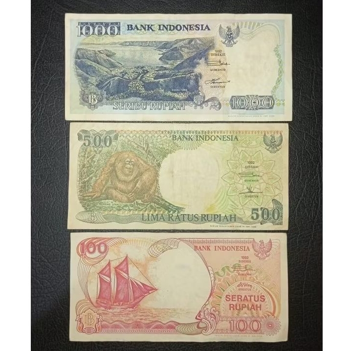 Jual Koleksi 3 Lembar 100-500-1000 Rupiah Tahun 1992 | Shopee Indonesia
