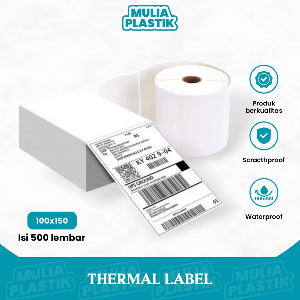 Jual Kertas Sticker Thermal Label 100x150mm Direct Roll Lipat Tidak Luntur Lem Kuat | Shopee ...