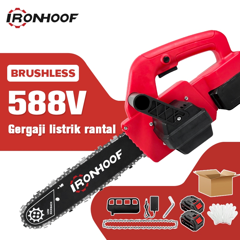 Jual IRONHOOF 12 Inci Gergaji 588V Gergaji Mesin Mini Cordless Lithium ...