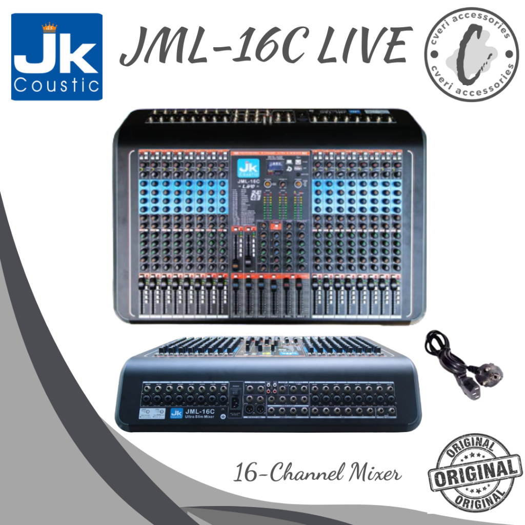 Jual JK Coustic Mixer JML-16C Live 16-Channel Mixer JK Coustic JML16C Live | Shopee Indonesia