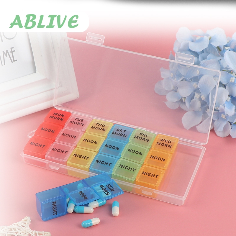 Jual Kotak Obat Harian 7 Days Kotak Penyimpanan Obat 7 Hari Portable ...
