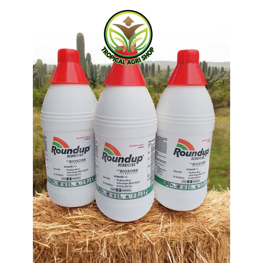 Jual ROUNDUP 1 lt 486 SL HERBISIDA RACUN RUMPUT DAN GULMA | Shopee ...