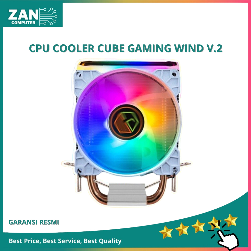 Jual Cpu Cooler Fan CUBE GAMING WIND V2 - 2 Heat Pipes - Rainbow Led ...