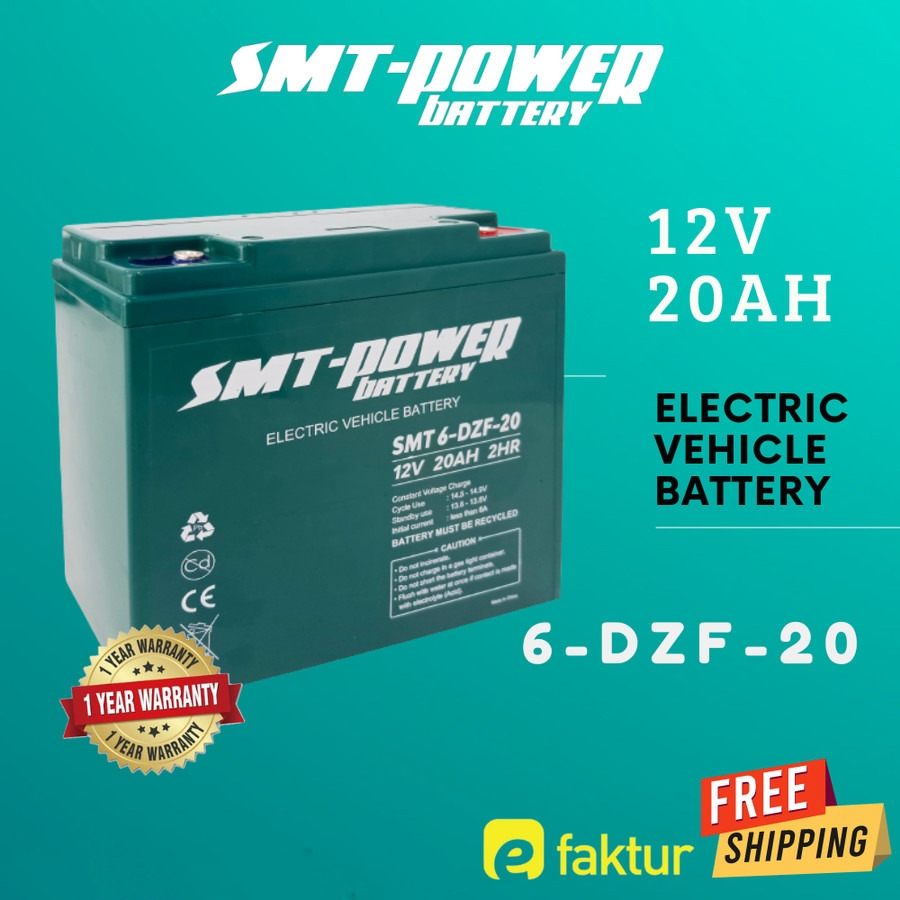 Jual BATTERY SMT POWER - 12V 20AH 2HR / SMT 6-DZF-20 COCOK UNTUK SEPEDA ...