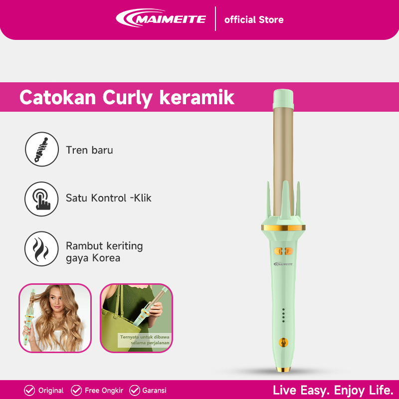 Jual Maimeite Catokan Curly Otomatis SY801 Hair Curly Styler 25mm Catokan Keriting Otomatis ...