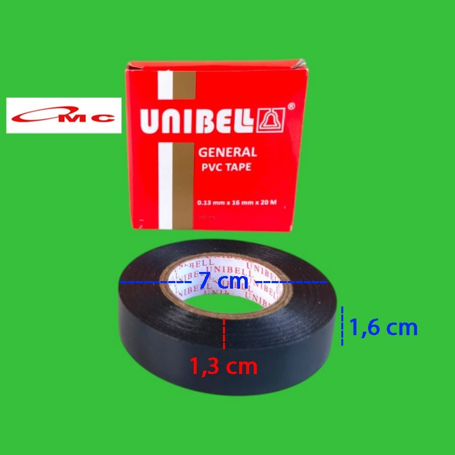 Jual Unibell Isolasi Kabel Listrik Warna Hitam 20 Meter Isolasi Listrik ...