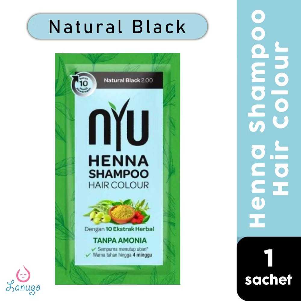 Jual NYU Henna Shampoo Hair Colour Sachet | Shampoo Pewarna Rambut ...