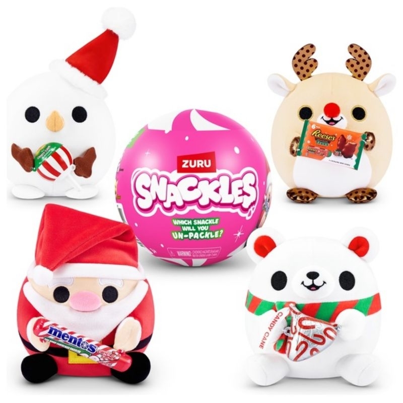 Jual ZURU - Snackles Christmas Edition Plush 13cm Assortment (4Designs ...