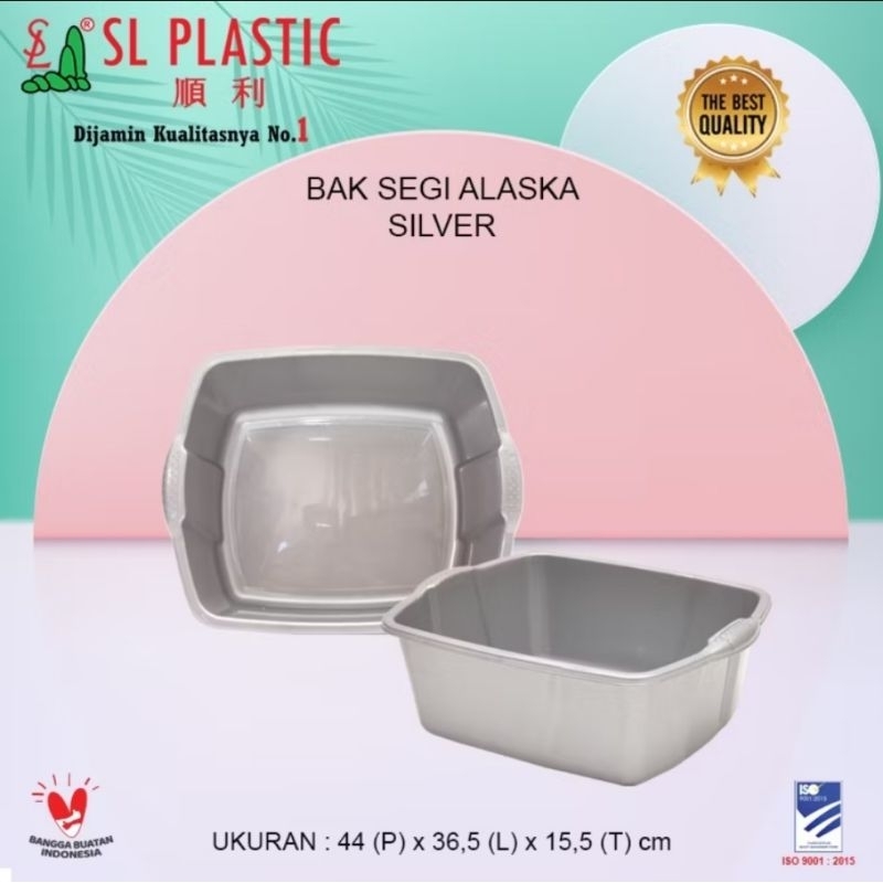 Jual bak tahu persegi panjang SL silver bak abu serbaguna plastik ...