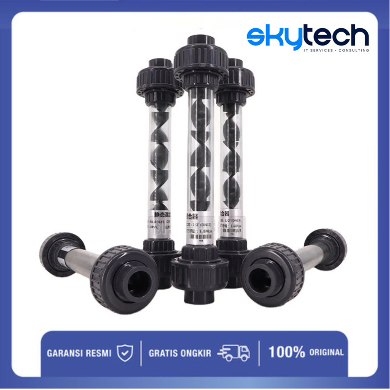 Jual Static mixer 1/2 inch Mixer ozone 1/2 inch Static Mixer Ozone UPVC ...