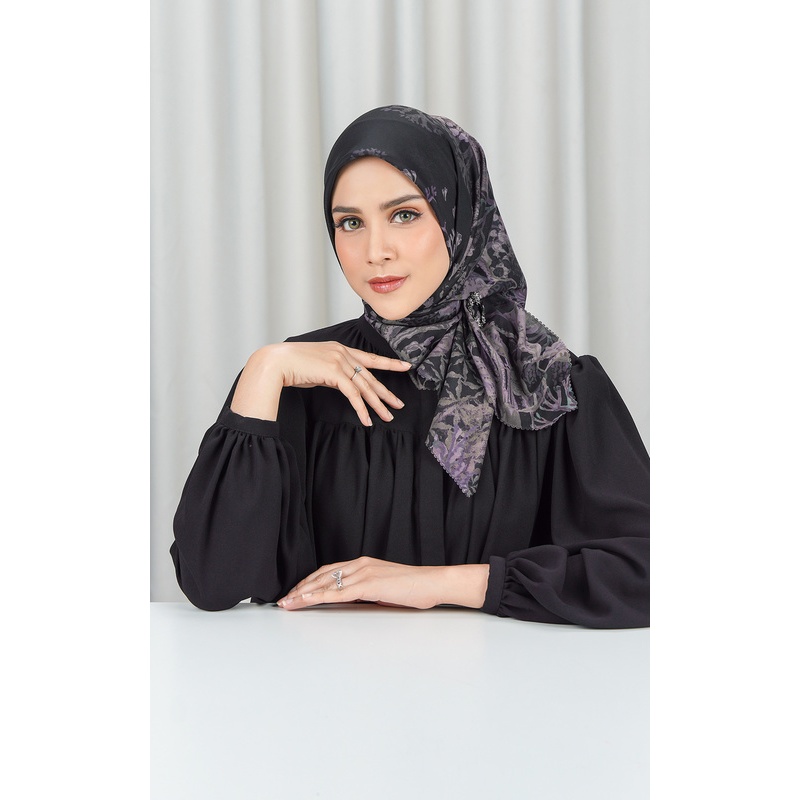 Jual Buttonscarves - Misool Voile Square - Black Pearl / Hijab Motif ...