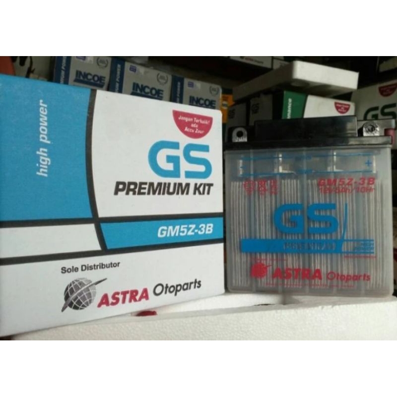 Jual Aki Accu Basah Gs Premium Kit GMZ - 3B Gs Astra 12 v (5ah ...