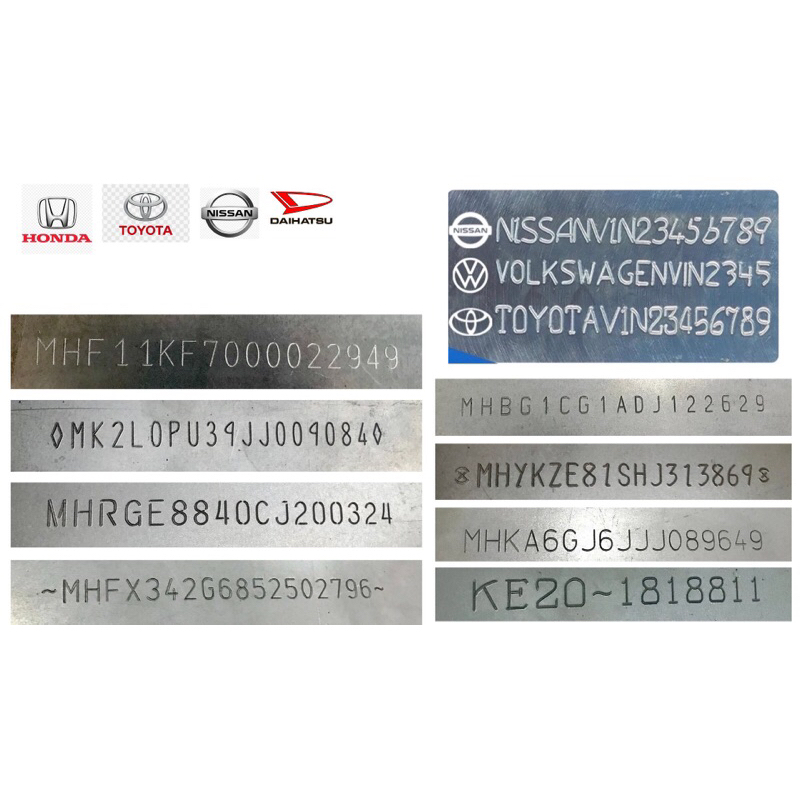 Jual Ketok Nomor Rangka Mobil TOYOTA All type & Roda 4, Rusak|Hilang ...