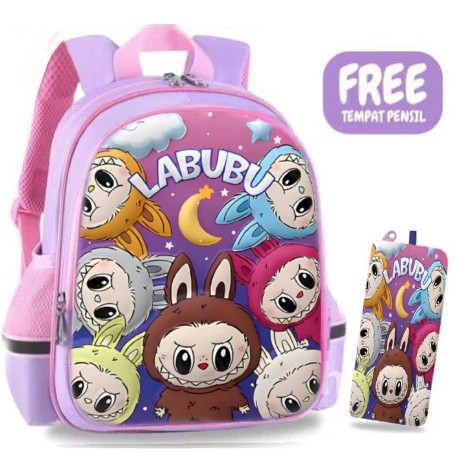 Jual GGS VIRAL LABUBU GROUP Tas Sekolah Anak Ransel karakter Boneka Kartun TK SD Bisa Bayar COD ...
