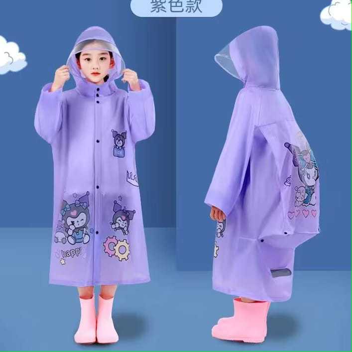 Jual JAS HUJAN ANAK KARAKTER KUROMI JAS HUJAN RANSEL MANTEL ANAK ...
