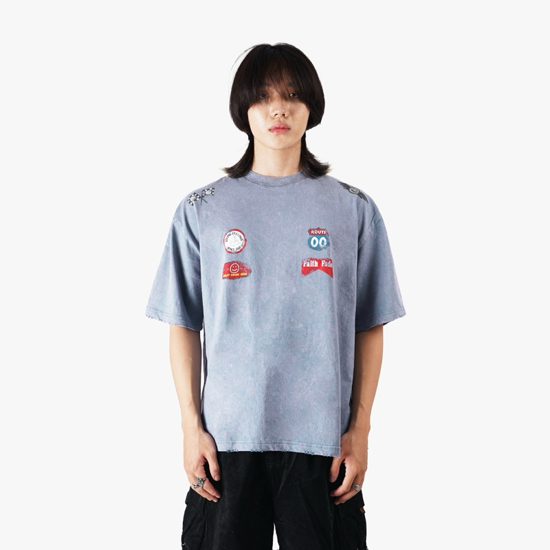 Jual FAITH FADE Workwear - Smiley Racing Team (Blue Washed) | Shopee ...