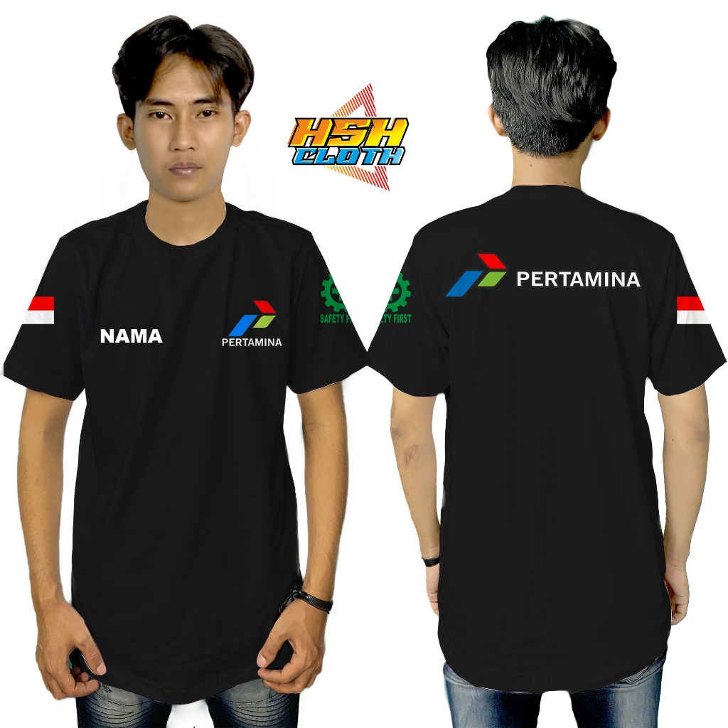 Jual Baju Kaos Distro Pertamina Perusahaan Gratis NAMA Bisa Custom ...