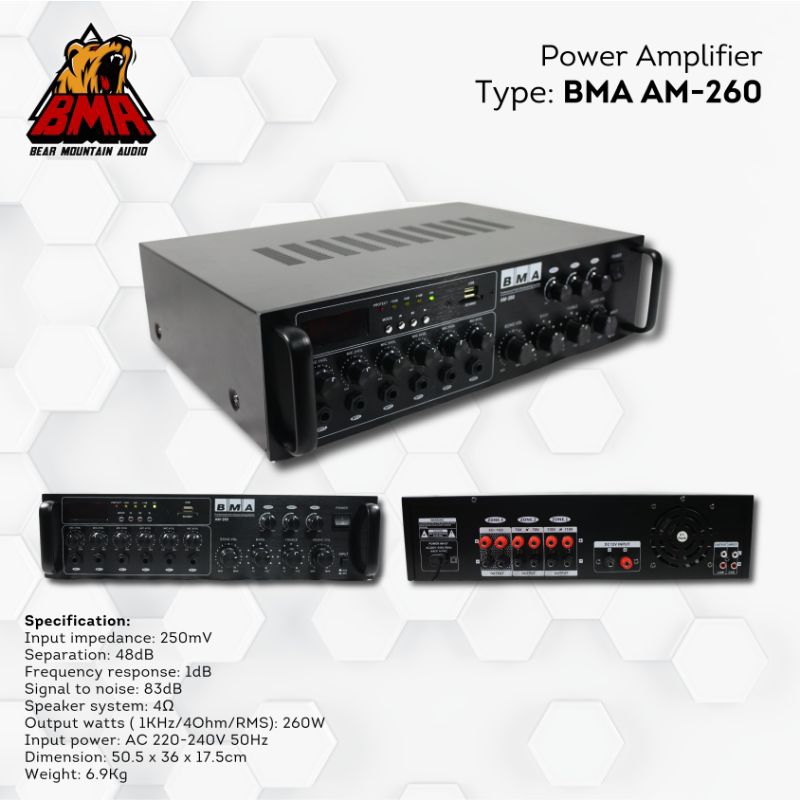Jual BMA AM-260 Power Amplifier / Power Ampli / Ampli / Ampli Masjid | Shopee Indonesia