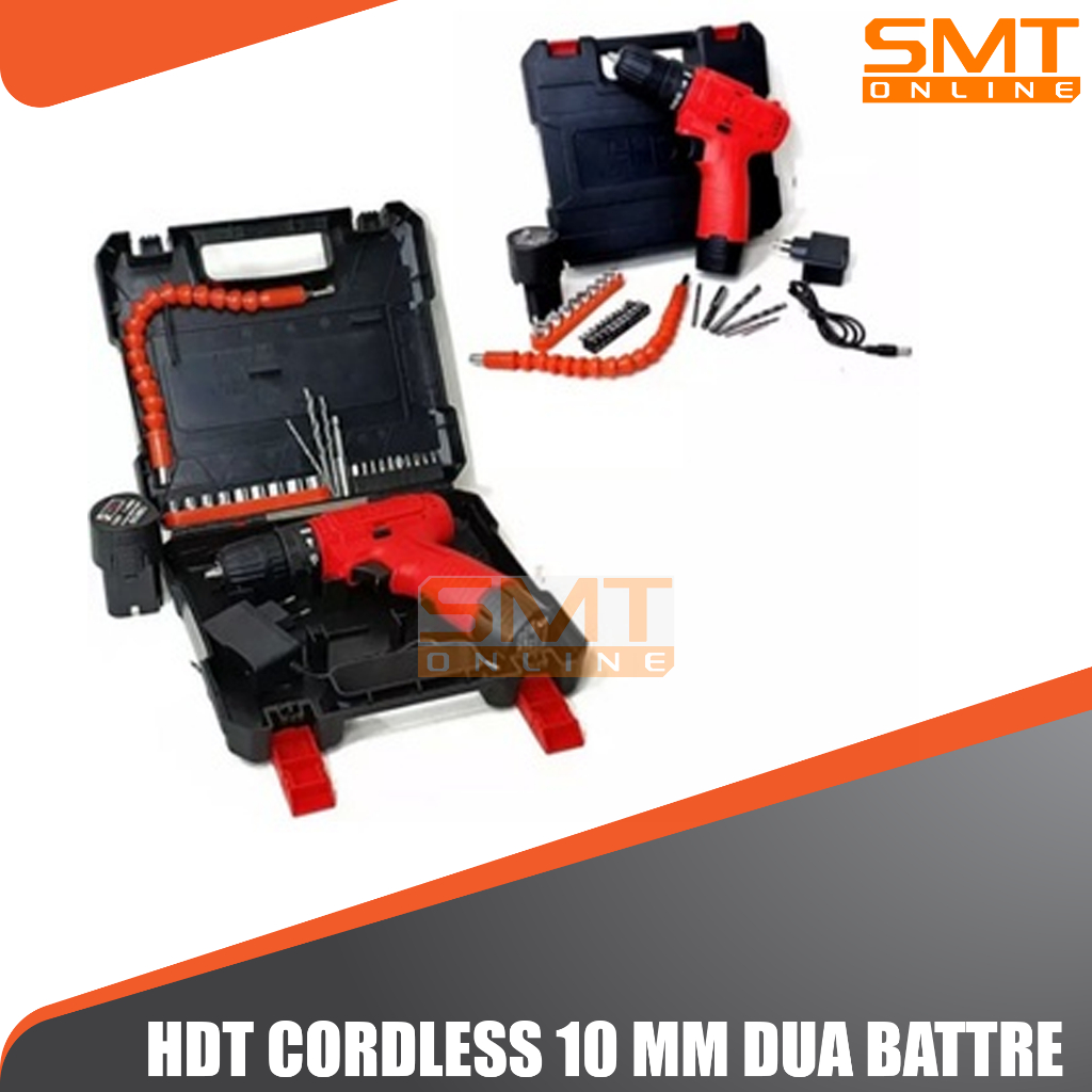 Jual Bor Baterai HDT CDD405 Cordless 12V Set Mata Bor Charger Drill 12 ...