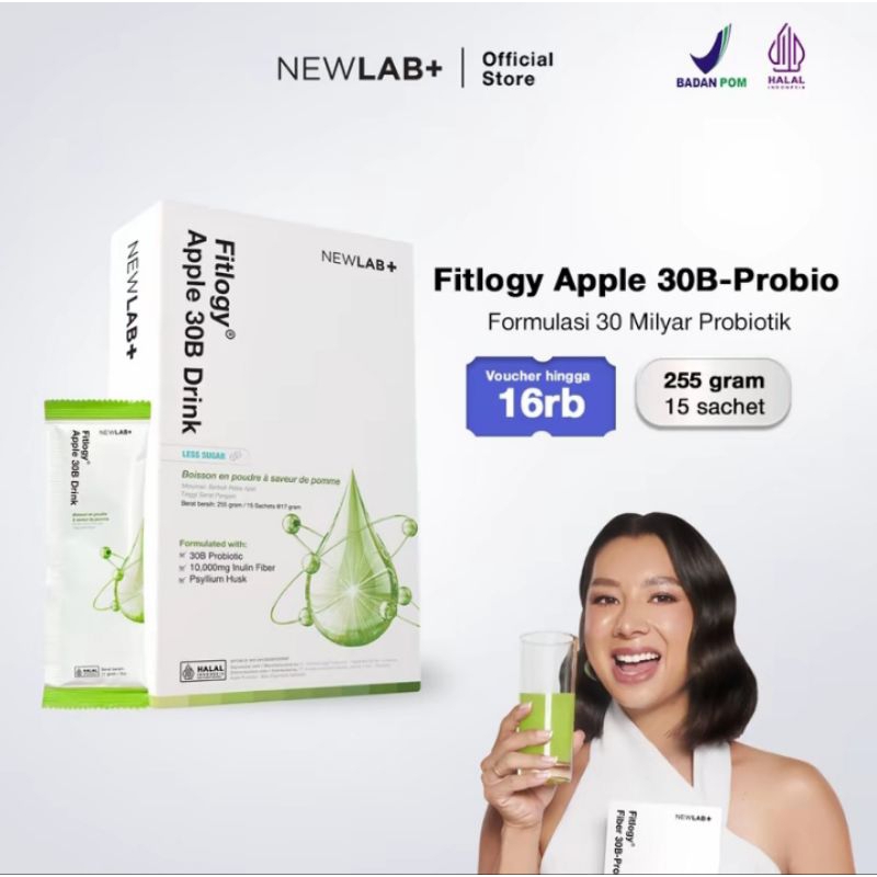 Jual NEWLAB Fitlogy Fiber 30B-Probio rasa apple | Minuman Probiotik ...