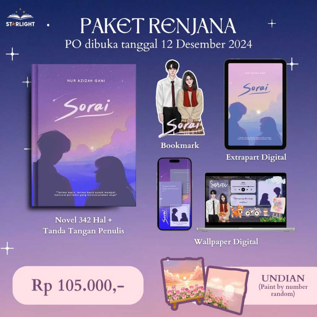 Jual PRE ORDER - Buku Novel - Sorai - Nur Azizah Gani - Starlight ...