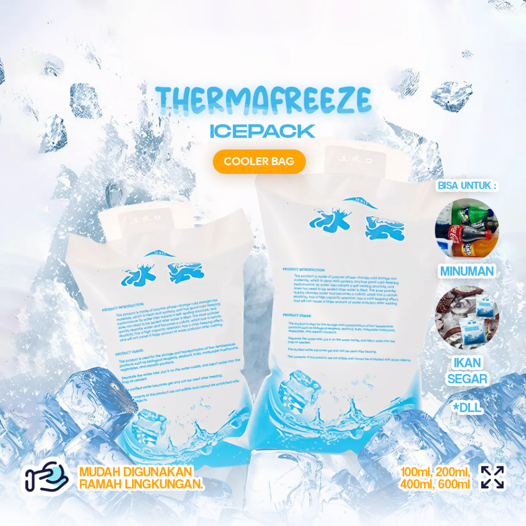Jual Thermafreeze Ice Gel / Ice Pack Lembaran Pack 100 200 400 600 ML ...