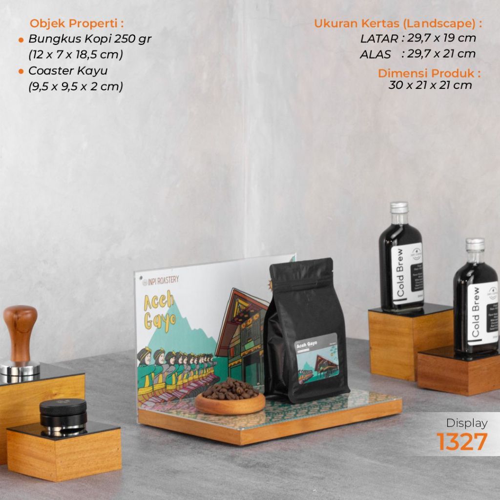 Jual Display Produk Pos Display Biji Kopi Landscape - INPI HOUSE ...