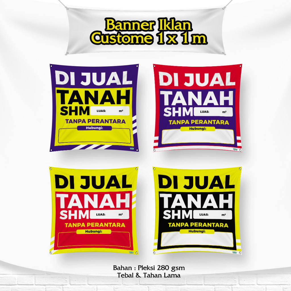 Jual gbm - BANNER / SPANDUK IKLAN CUSTOM UK.1 X 1 DIJUAL / DISEWAKAN ...
