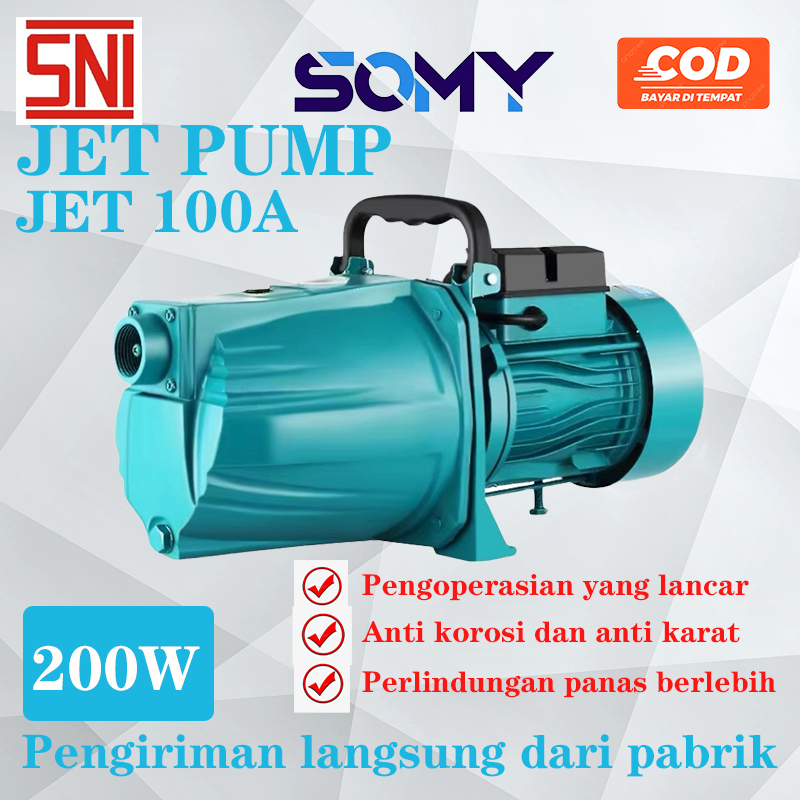 Jual pompa air jetpump JET Pump /SOMY JET100A set komplit (jet pump 40 meter) PROMO | Shopee ...