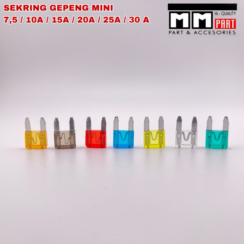 Jual SEKRING GEPENG MINI - FUSE SEKRING TANCAP DX MINI 5A 7,5A 10A 15A 20A 25A 30A | Shopee ...