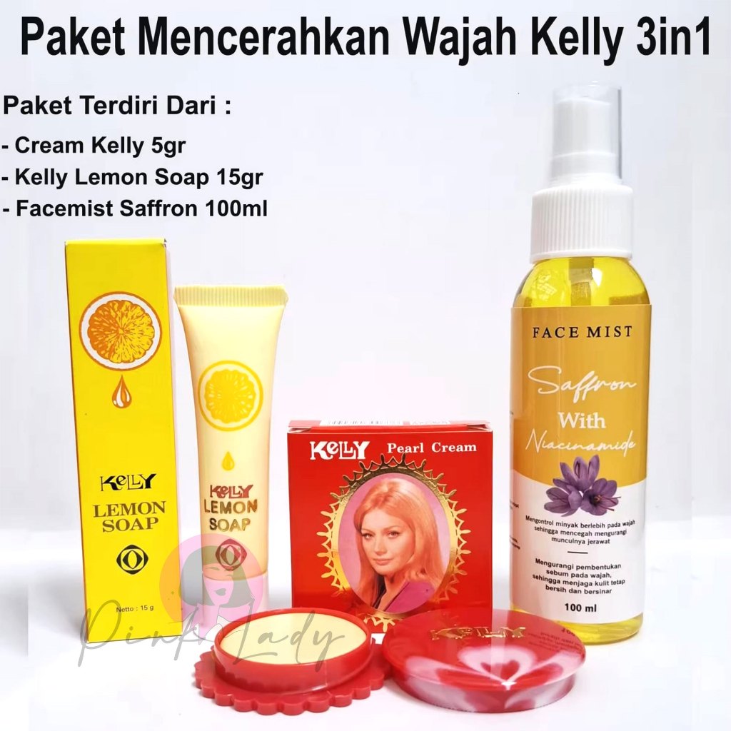 Jual Paket Kelly 3in1 Cream Kelly 5gr - Kelly Lemon Soap 15gr Plus ...