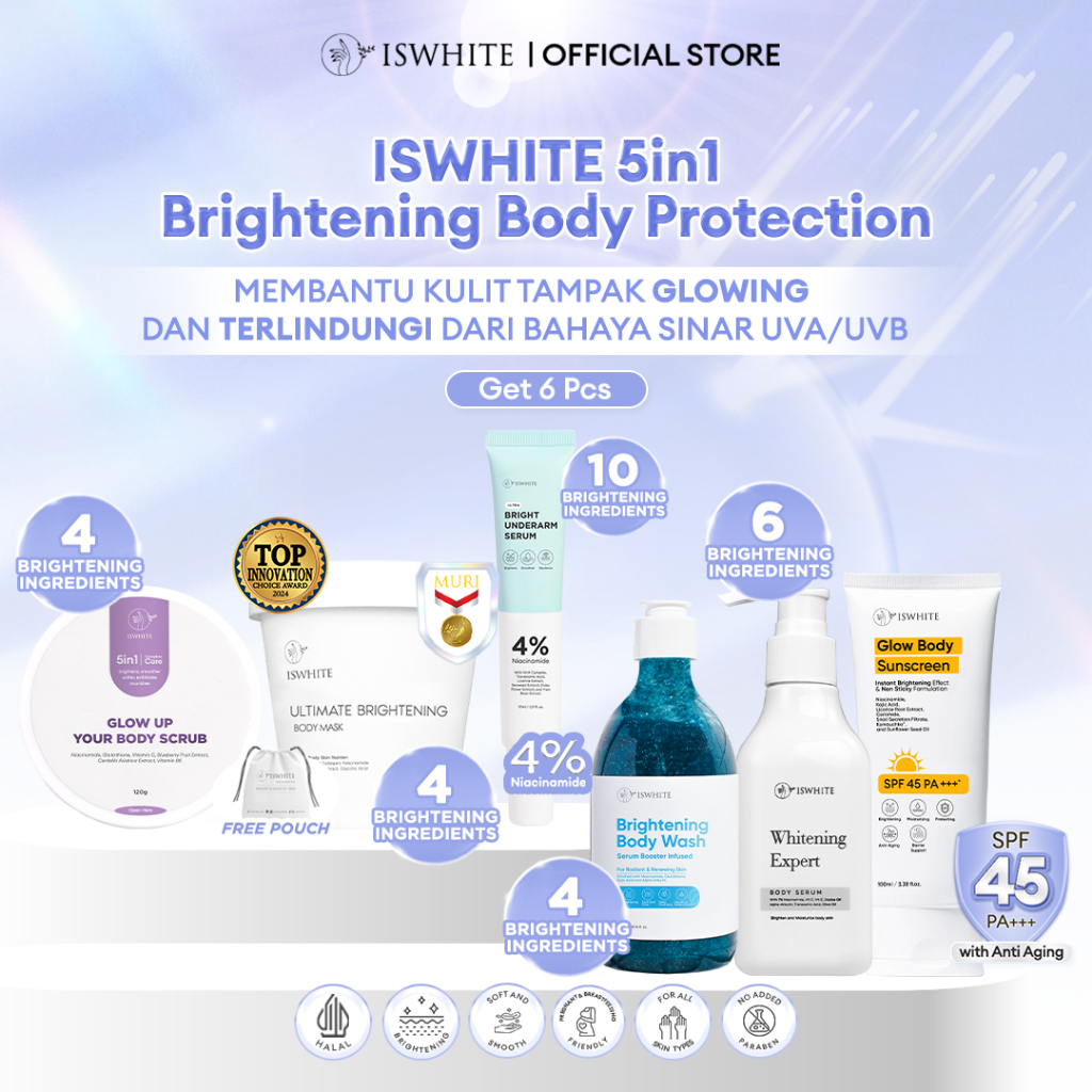 Jual ISWHITE Perfect Glowing Body Protection Complete Package-Paket ...