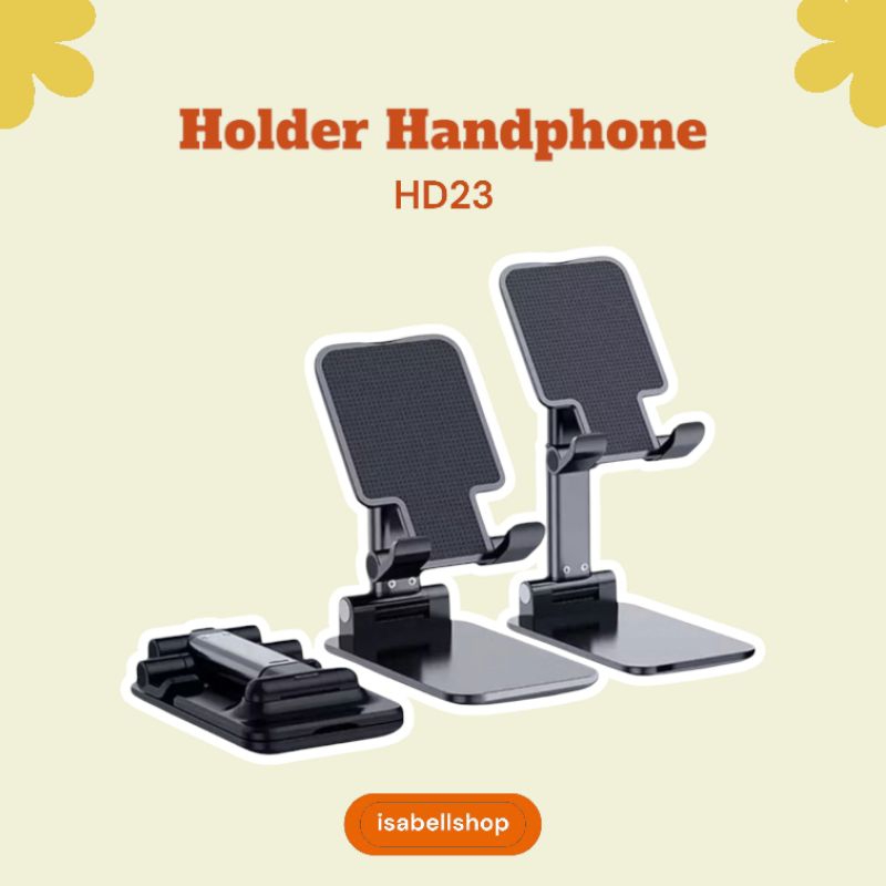 Jual [IS] Phone Stand Holder HD23 Folding Dekstop HD-23 Holder Lipat Liftable Foldable Universal ...