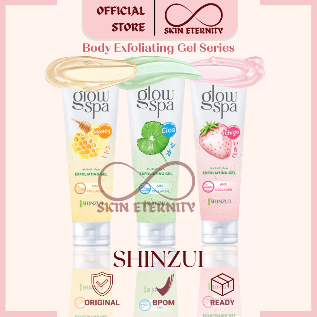 Jual Shinzui Glow Spa Exfoliating Gel 260ml,130ml Series BPOM ORIGINAL ...