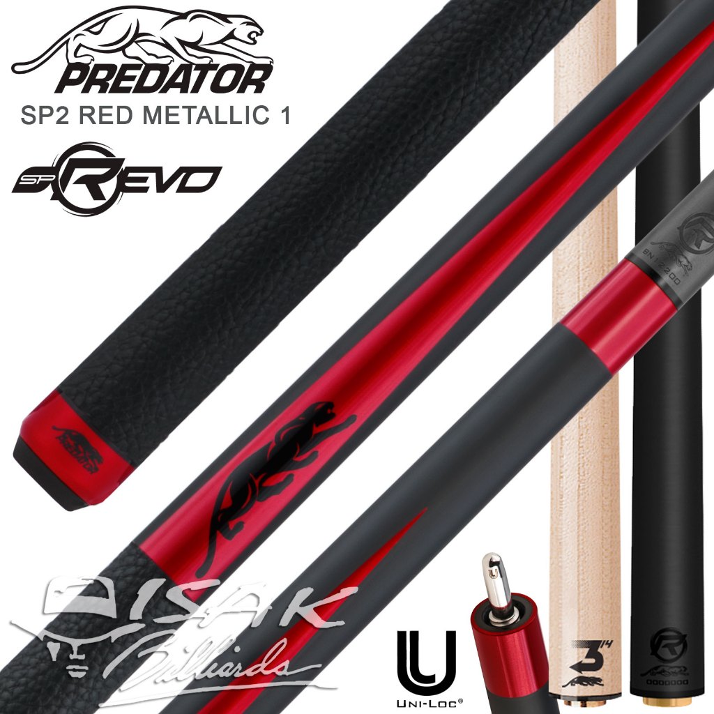 Jual Predator SP2 Red Metallic 1 - Billiard Pool Cue Carbon Shaft ...