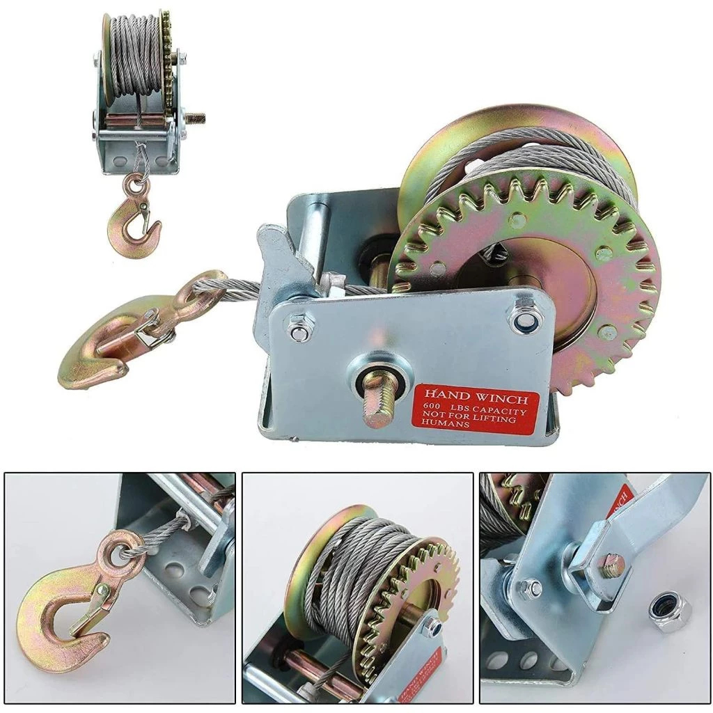 Jual Katrol Tangan Katrol Mini Hand Winch 800 LBS Katrol Derek Manual ...