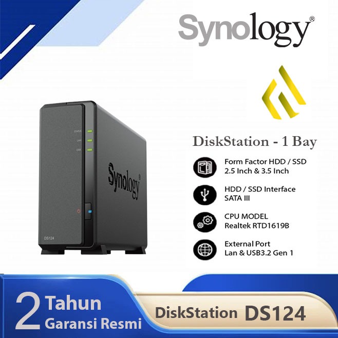 Jual Synology DS124 DiskStation 1-Bay NAS Server Storage Cloud DS 124 ...