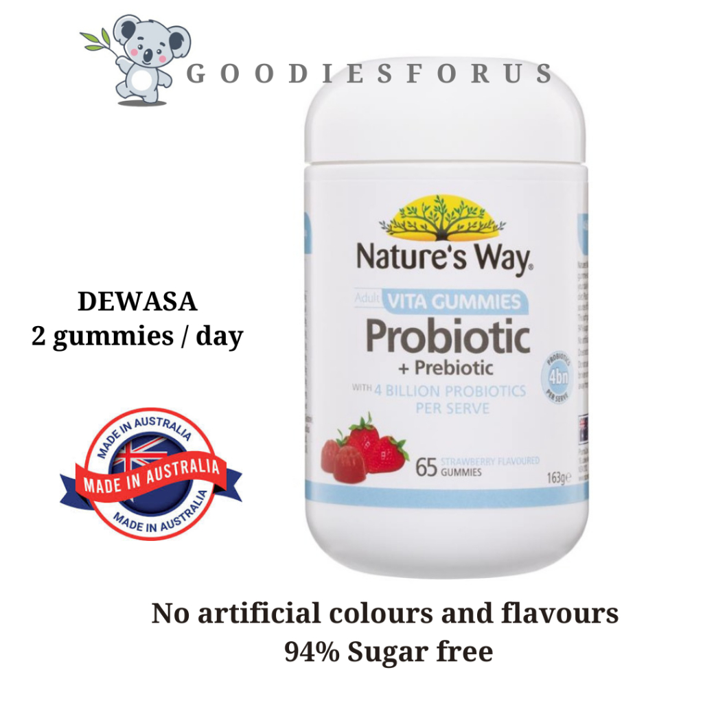 Jual Nature's Way Australia probiotic + prebiotic dewasa isi 65 gummies ...